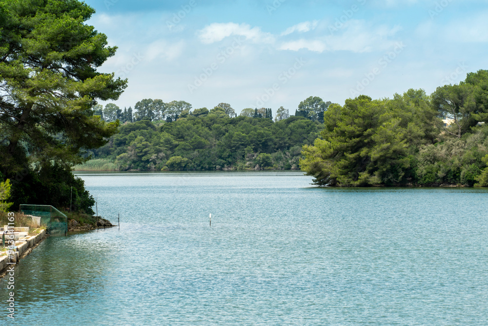 Alimini Lakes nature reserve in Otranto, Province of Lecce, Puglia in ...