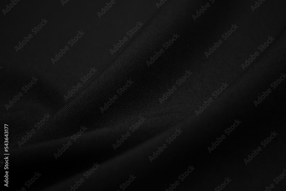 Texture of dark black fabric closeup. Low key photo. Plexus threads ...