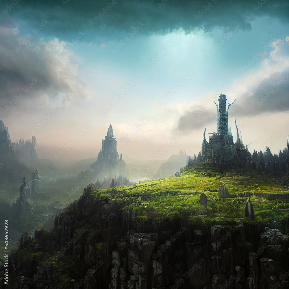 fantasy map rpg remaster Advernture elements stronghold with a mage ...