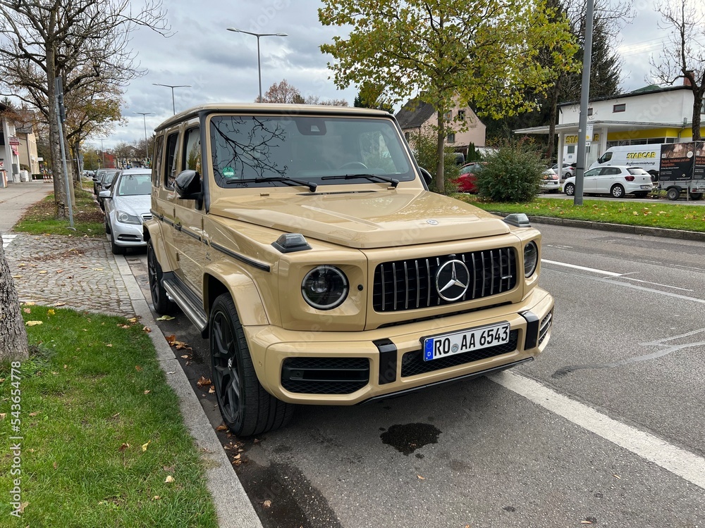 Munchen-Bavaria-Germany-11.02.2022-Mercedes Benz G63 AMG in a unique ...