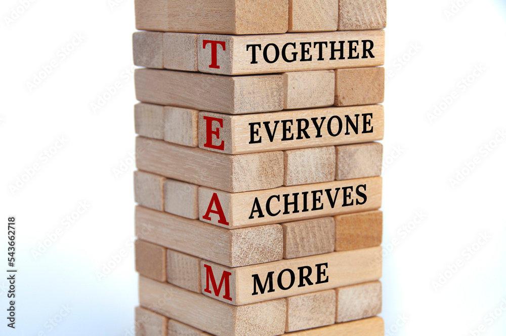 Together everyone achieves more - TEAM. Teamwork and goal achievement ...