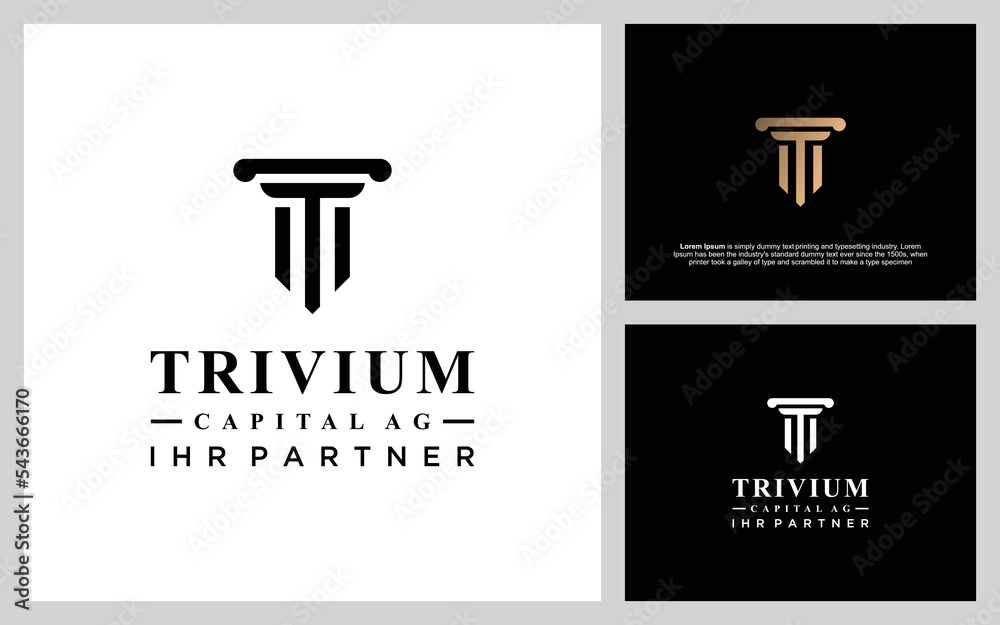 Modern creative t logo design and template. t tm icon initials based ...