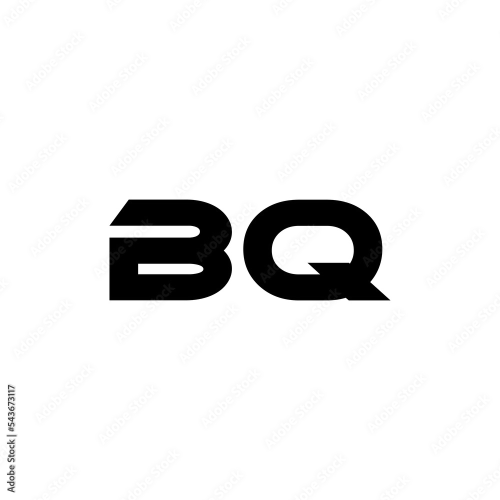 BQ letter logo design with white background in illustrator, vector logo ...