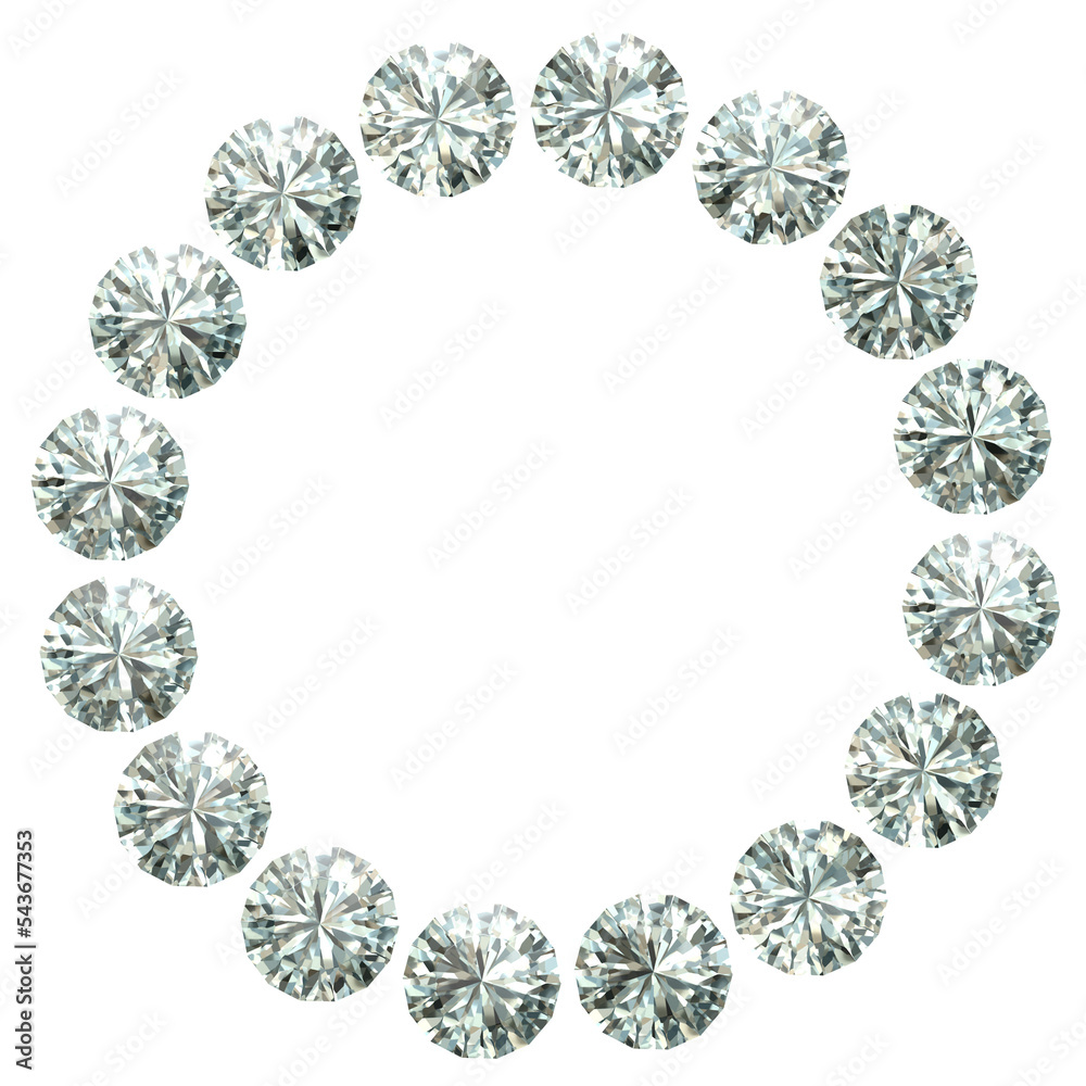 frame of 16 diamonds on transparent background Stock Illustration ...