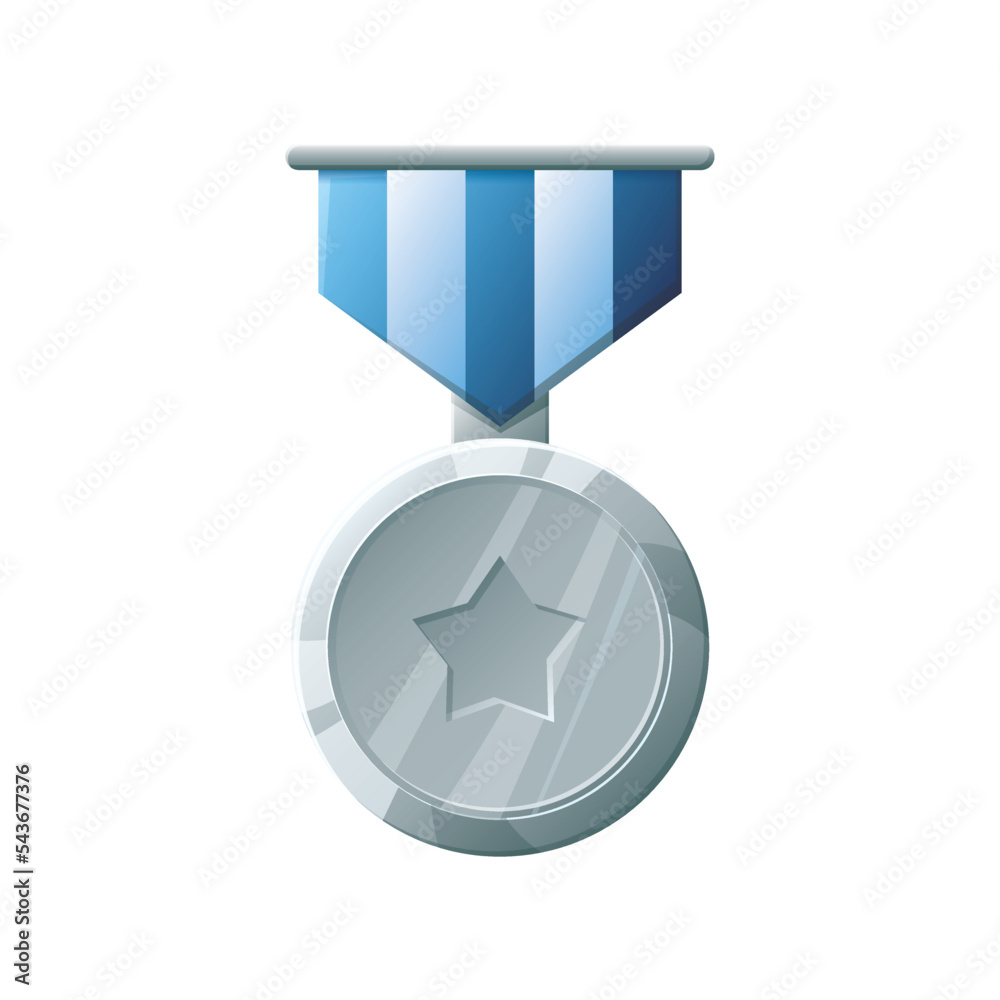Game UI asset. Gaming user interface medal icon. vector illustration ...