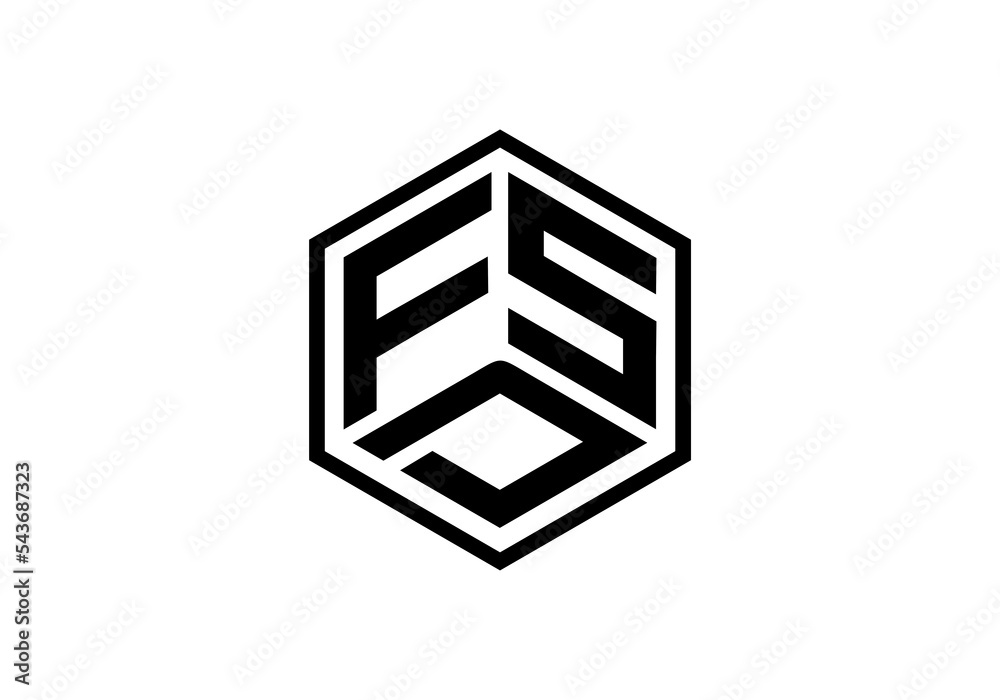 initial logo letter FSD cube initial company icon business logo ...