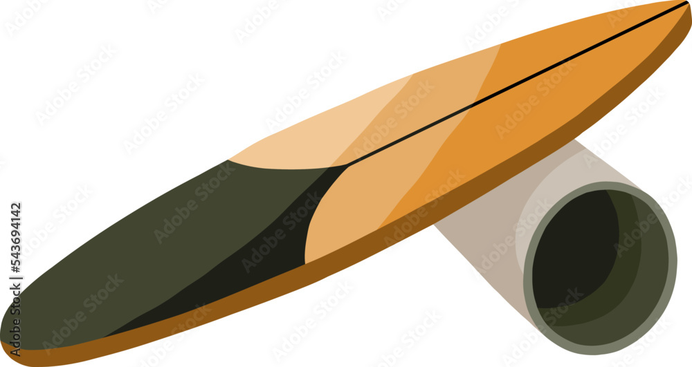 Vector balance board in yellow green color for taking care of yourself ...