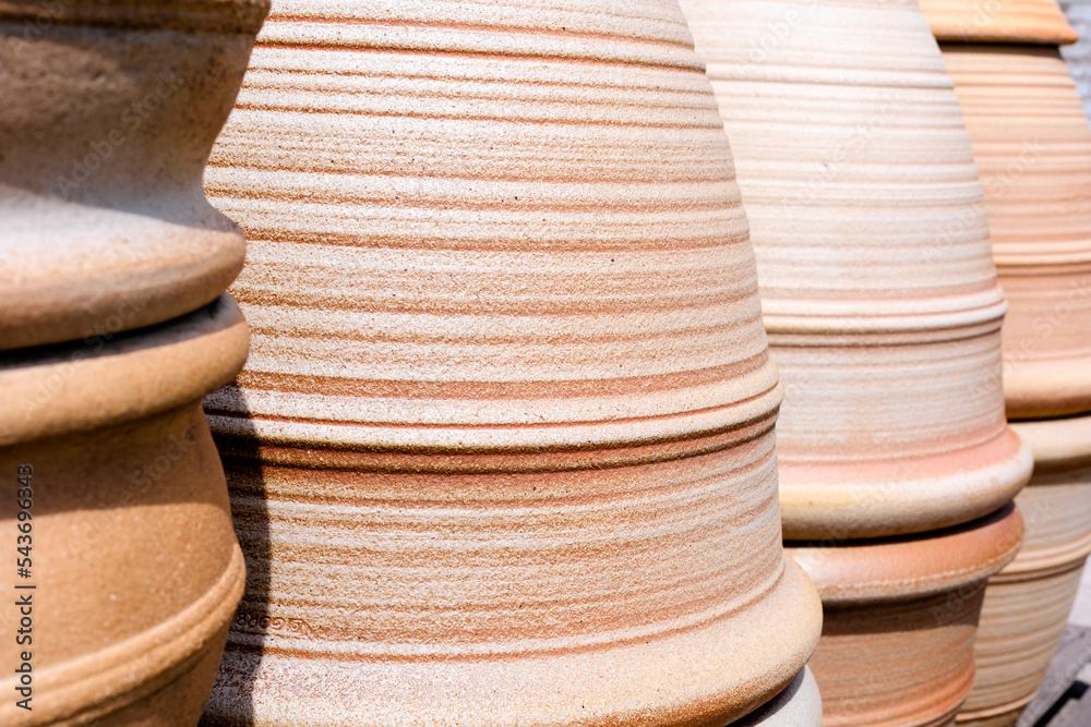 background of clay pots. creativity and hobby Stock Photo | Adobe Stock