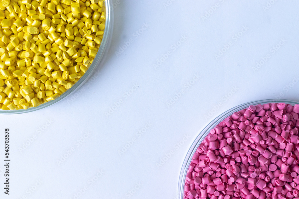 Granular paint. Colored granular pigments for plastic. Stock Photo ...