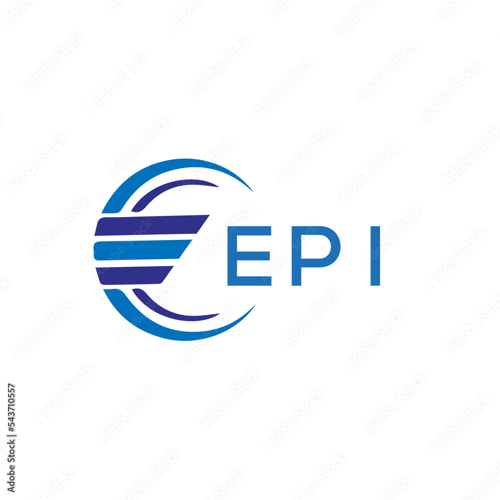 EPI letter logo. EPI blue image on white background. EPI vector logo ...