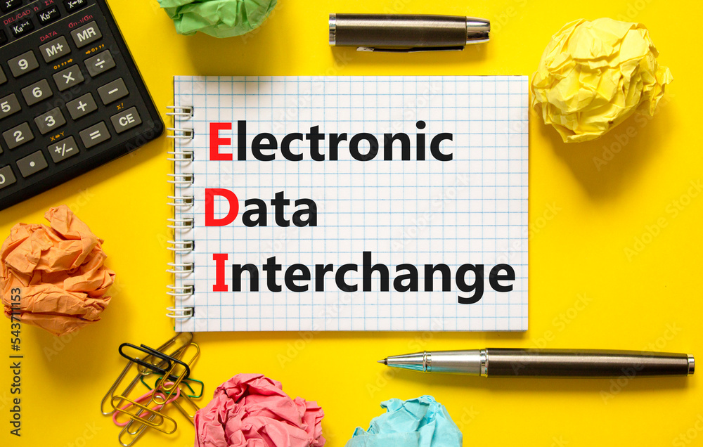 EDI electronic data interchange symbol. Concept words EDI electronic ...