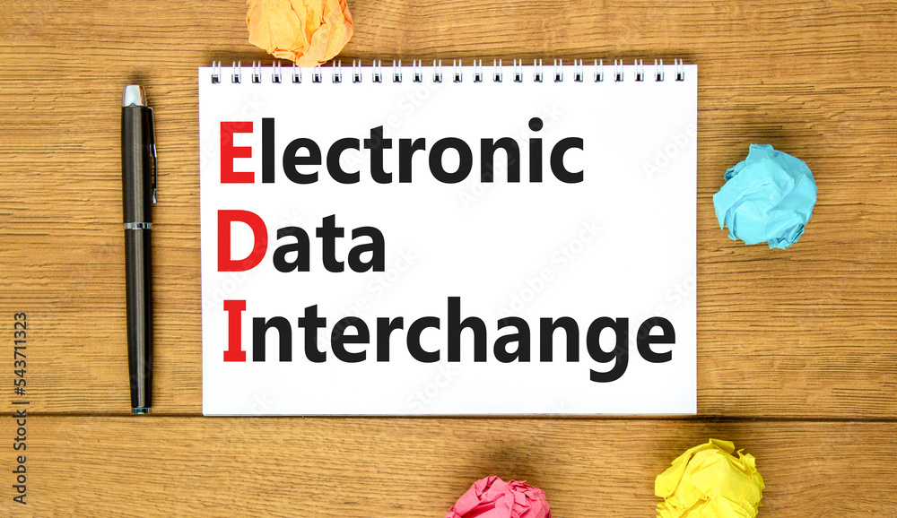 EDI electronic data interchange symbol. Concept words EDI electronic ...