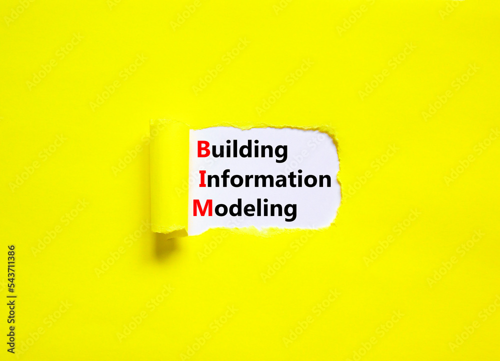 BIM building information modeling symbol. Concept words BIM building ...