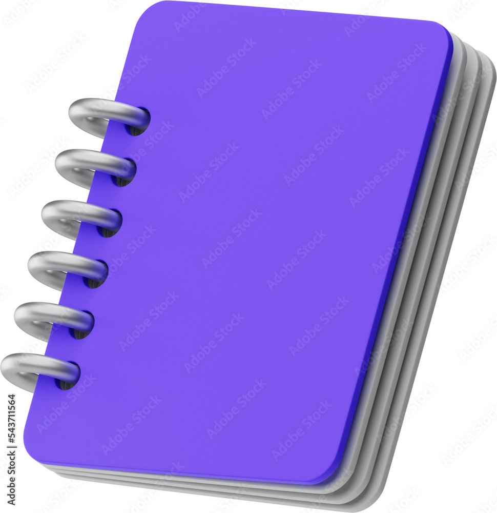 Notebook 3D Icons Stock Illustration | Adobe Stock