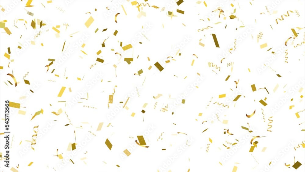 Colorful Confetti Particles Falling Over White Background, Confetti ...