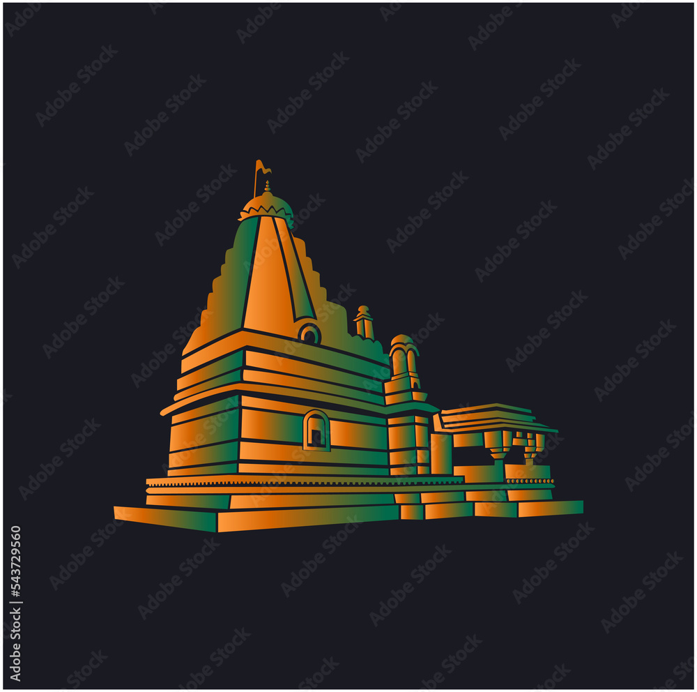 Grishneshwar temple (lord Shiva temple) icon. Grishneshwar mandir ...