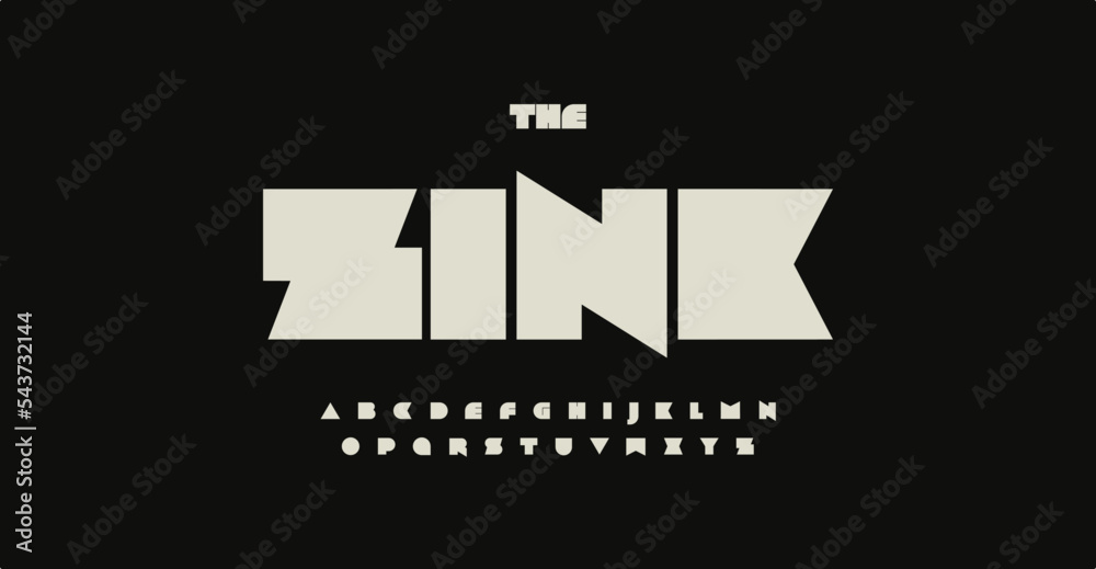 Rebellious font, ultramodern heavy typeset with sharp angles. Rough ...