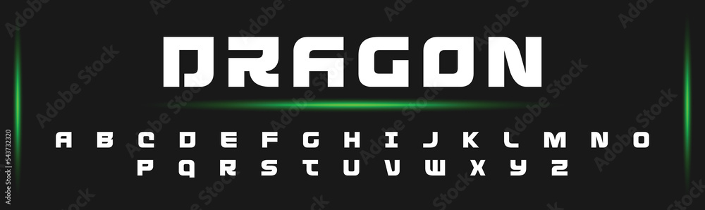 DRAGON Modern minimal typography font for personal and business use ...