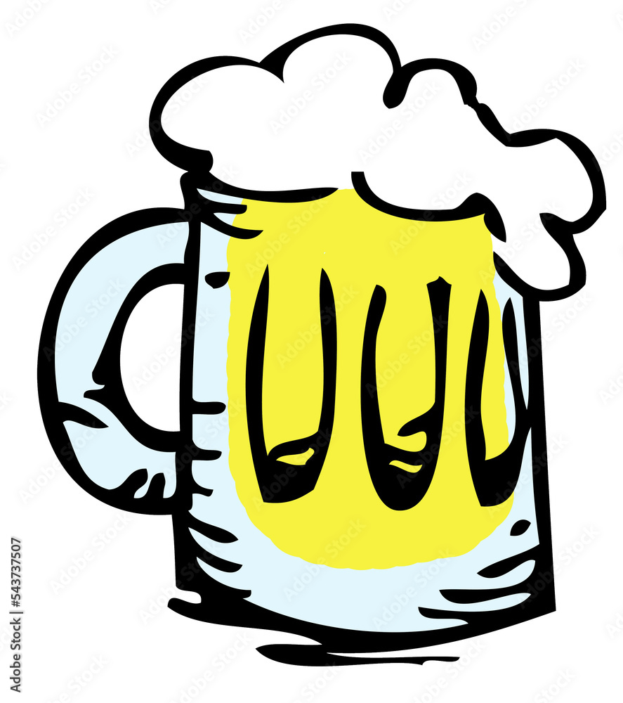 Transparent PNG cartoon illustration of a mug of beer Stock ...
