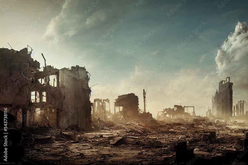 Nuclear Post Apocalyptic Stock Illustration | Adobe Stock
