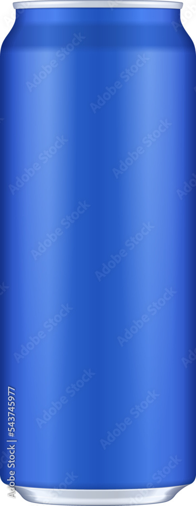 Mockup Blue Metal Aluminum Beverage Drink Can 500ml. Mockup Template ...