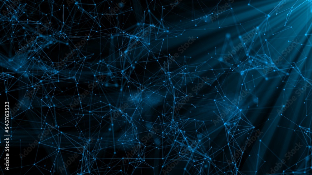 Plexus abstract network business technology science background loop. Abstract motion transform ...