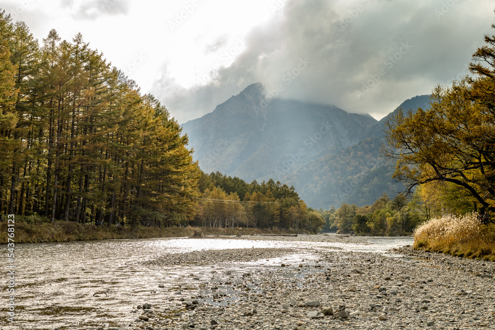 Mt.Yake-dake with Taisho Pond (Taishoike) was formed in 1915, when an eruption of the nearby ...