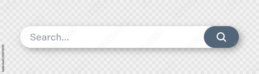 Search bar with round corners. Internet browser engine with search box ...