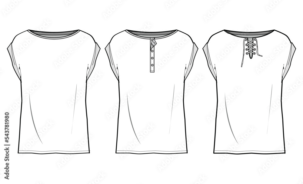 Short Folded Sleeve Tops, Maggi Sleeve Tops Front and Back View ...