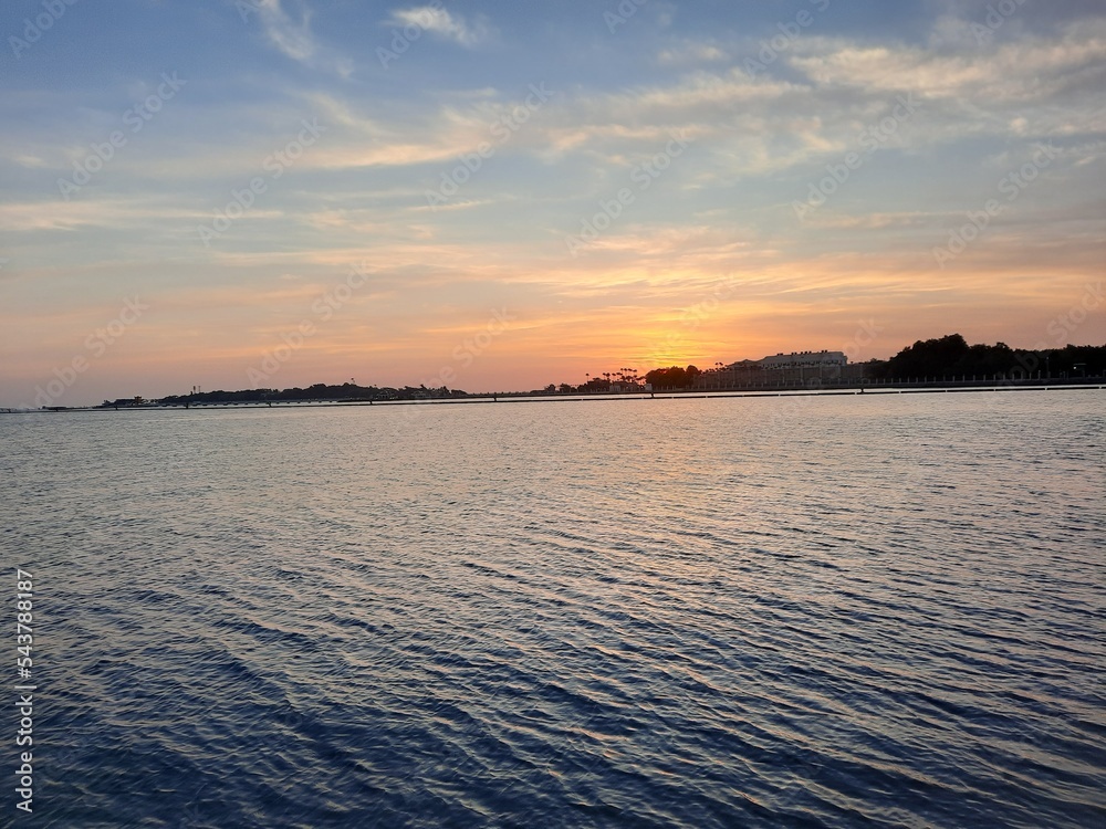 Beautiful sunset at Jeddah, Corniche. The Jeddah Corniche, also known ...