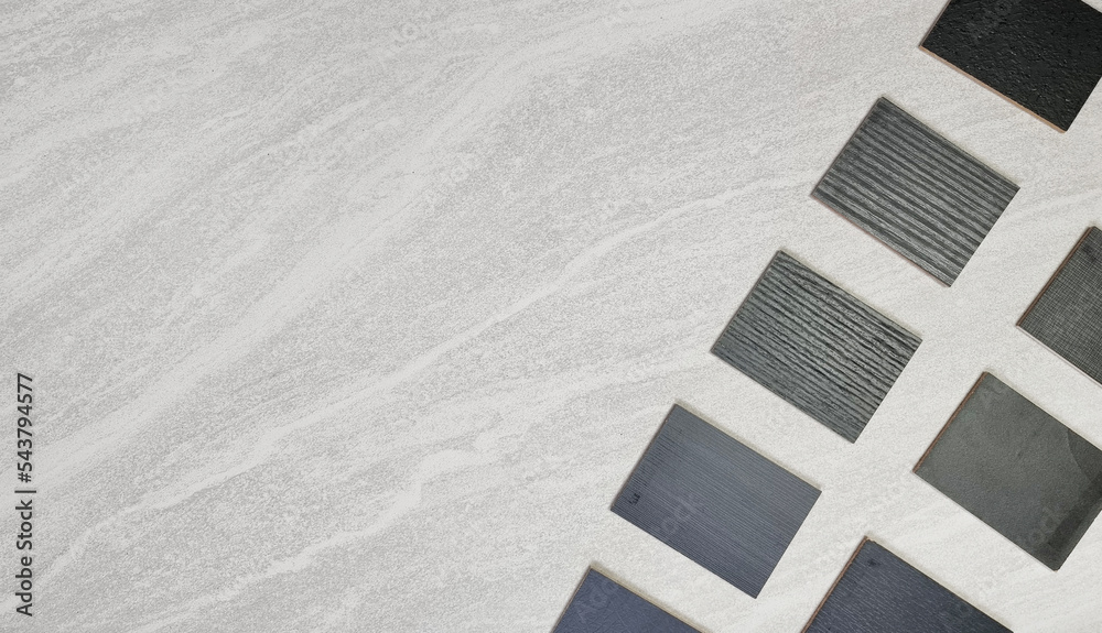multi surface of melamine samples contains wooden, fabric, stone ...