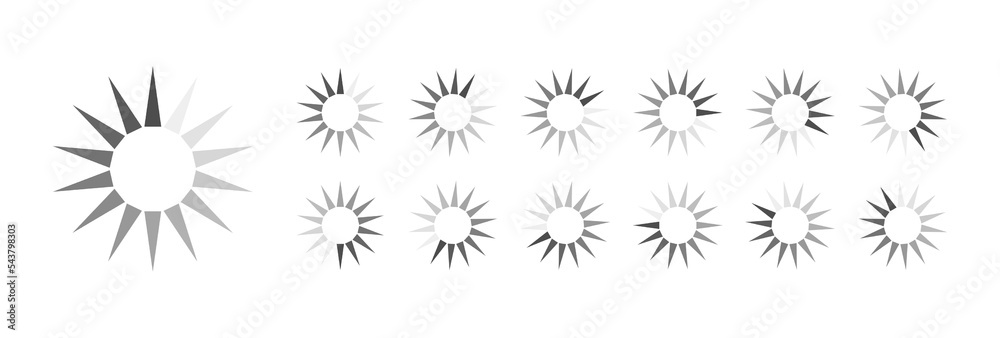 Circular Loading Buffering Icons Vector Video Ready for Animation Gif ...