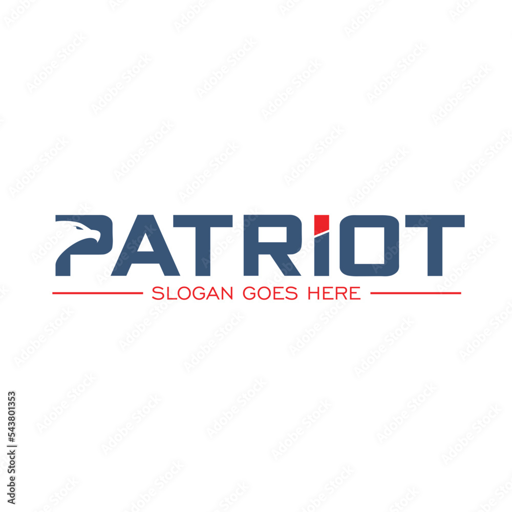 Patriot logo with eagle on letter P, Usable for Business Logos, Flat ...