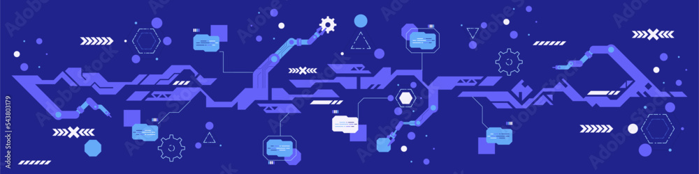 Hi-tech digital technology and engineering theme Industry 4.0 ...