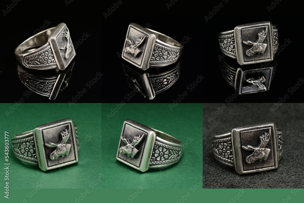 Massive signet ring Soviet Union USSR hallmark 875 silver mens solid ...