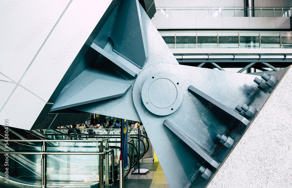 Hinges and pin connection joint detail for architecture steel structure ...