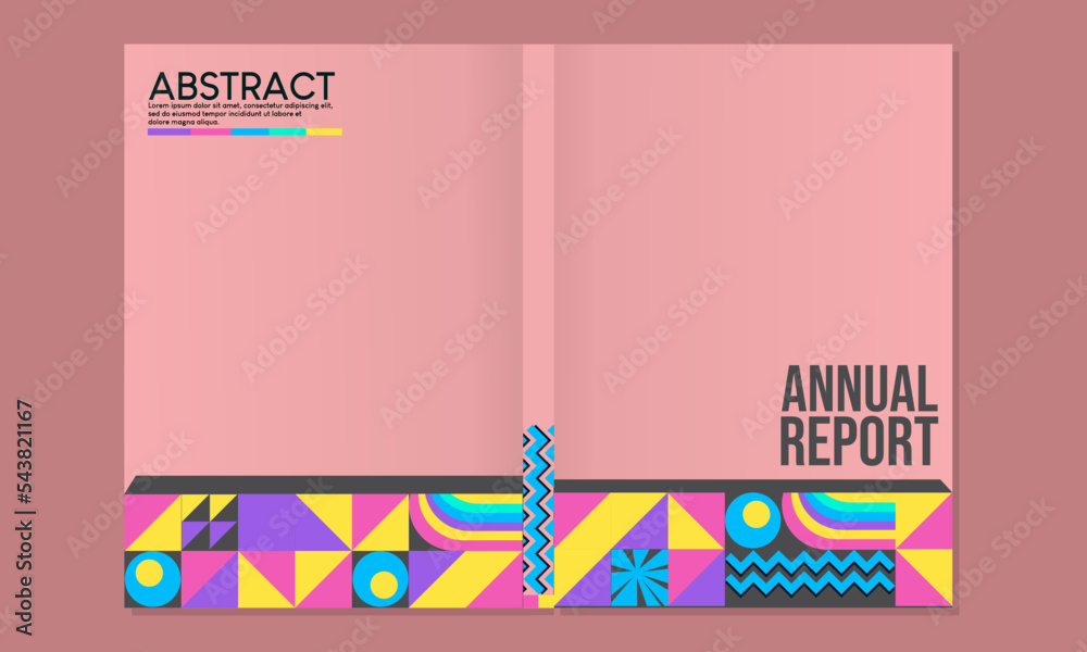 Retro geometric covers design.Bauhaus forms. Square tiles with modern ...