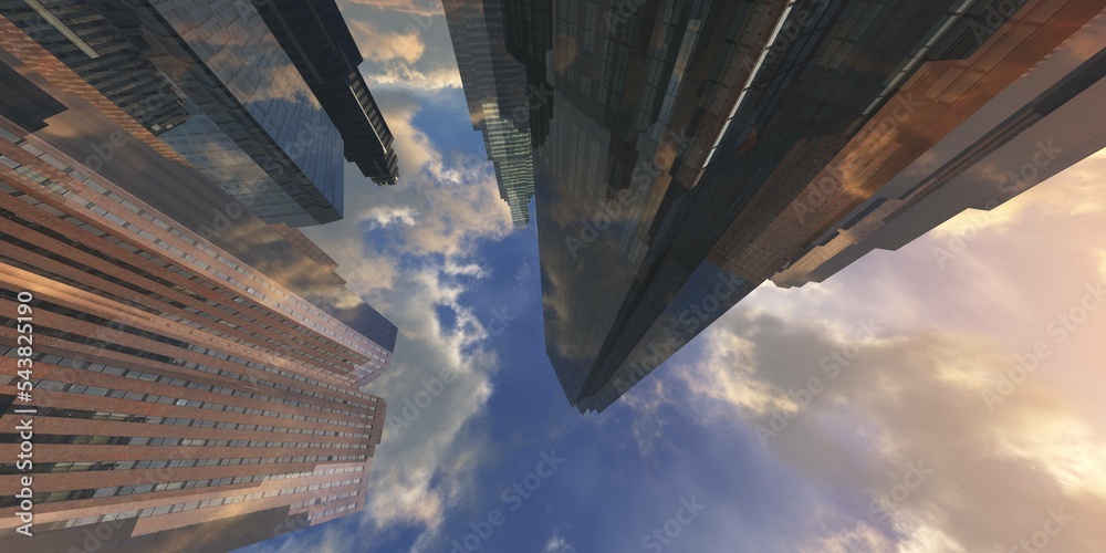 Skyscrapers, high-rise buildings, skyscrapers sky view, modern ...