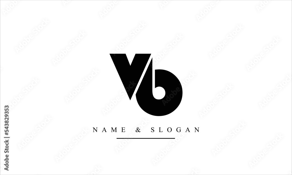 VB, BV, V, B abstract letters logo monogram Stock Vector | Adobe Stock