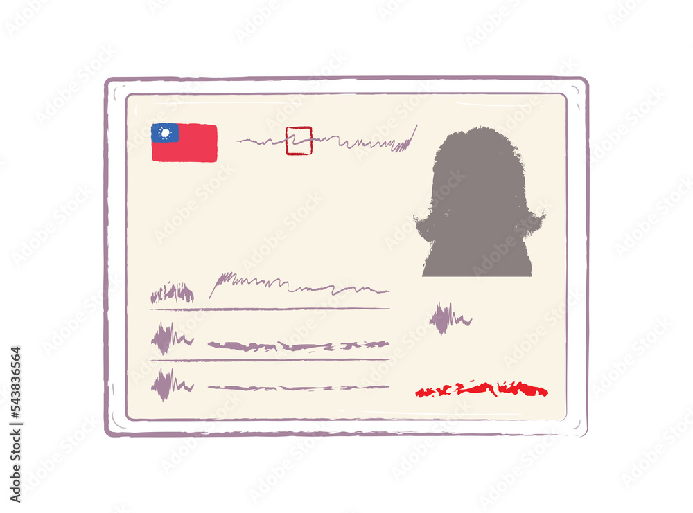Taiwanese ID card in illustration art design Stock Illustration | Adobe ...