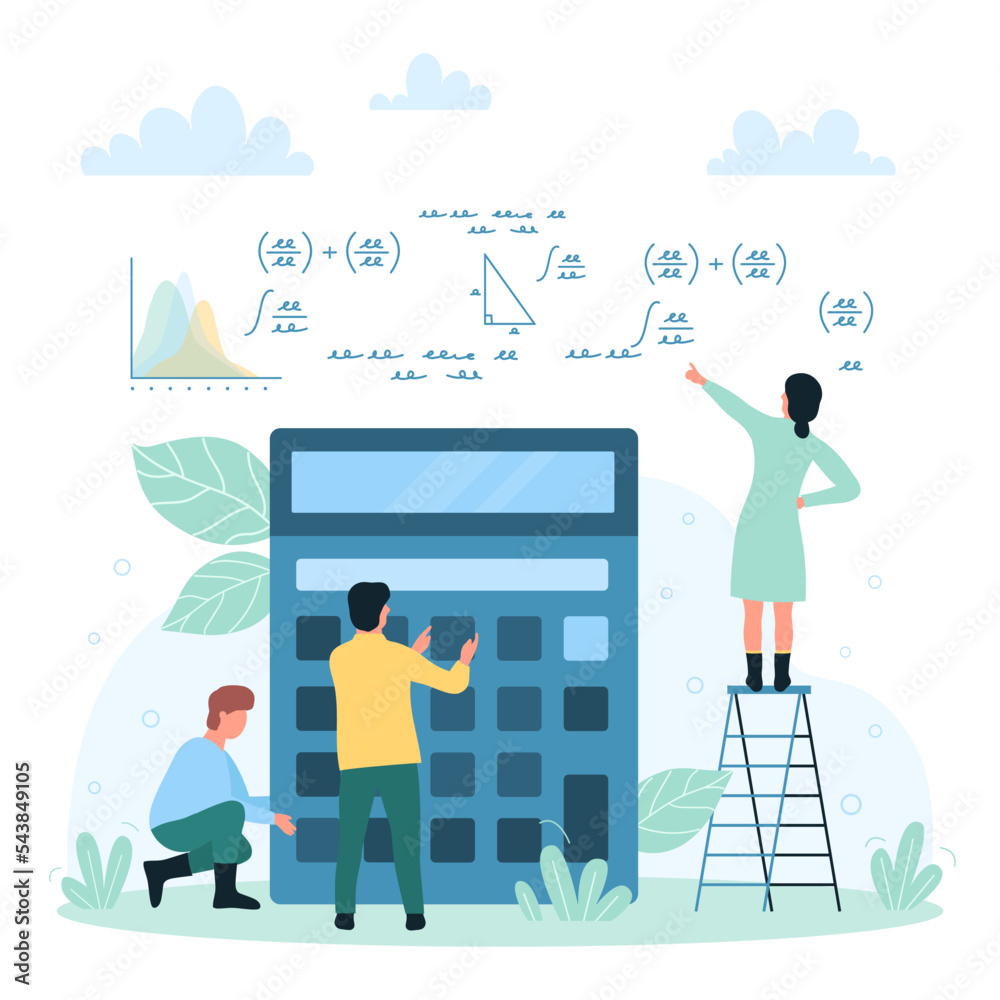 Math formulas and calculations, mathematics school or university lesson ...