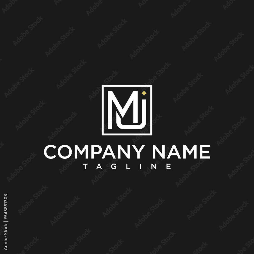 letter mj or jm luxury initial square logo design inspiration Stock ...