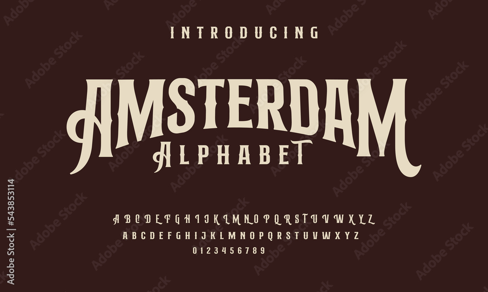 Poster Vintage Victorian typeface decorative Font – Wall Art | UkPosters