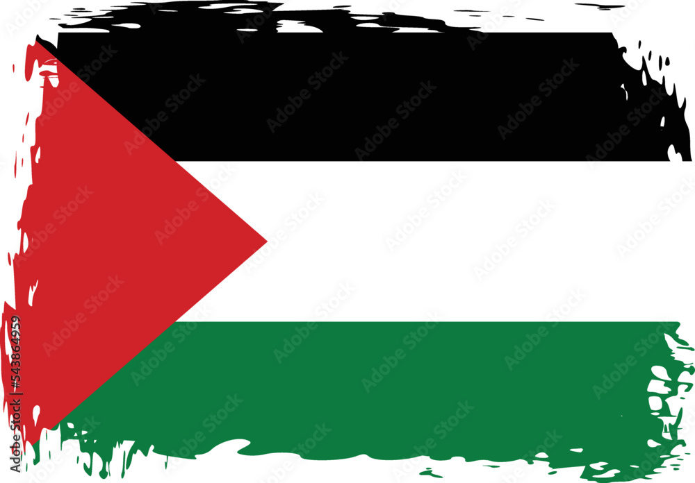 Grunge Palestinian flag.flag of Palestinian,banner vector illustration ...