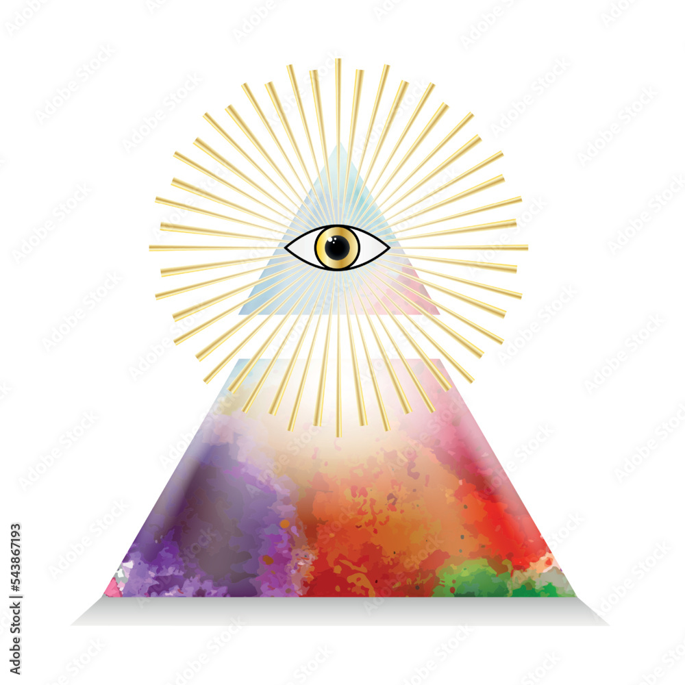 All Seeing eye, the Eye of Providence. Vector illustration. Stock ...