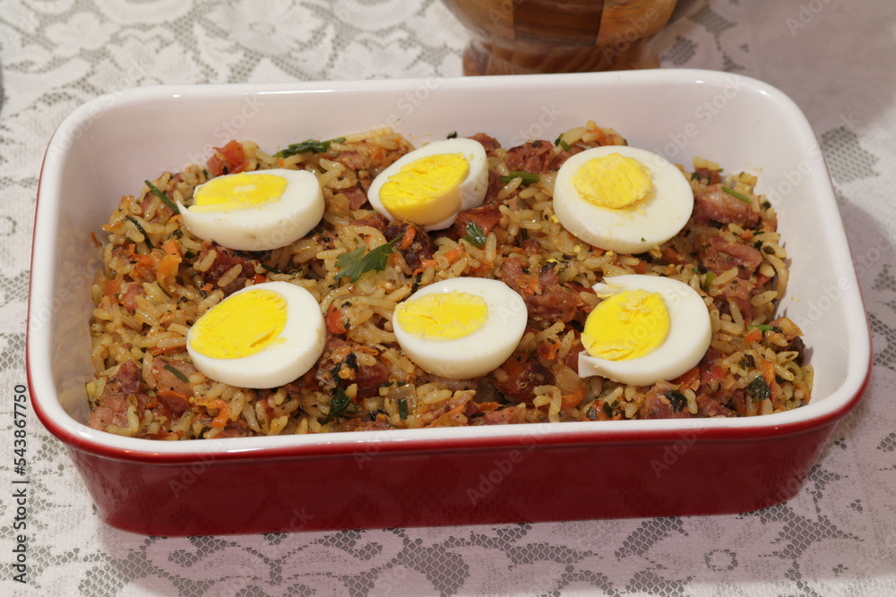 Prato Maria Isabel / Arroz com Feijão / Baião de 2 Stock Photo | Adobe ...