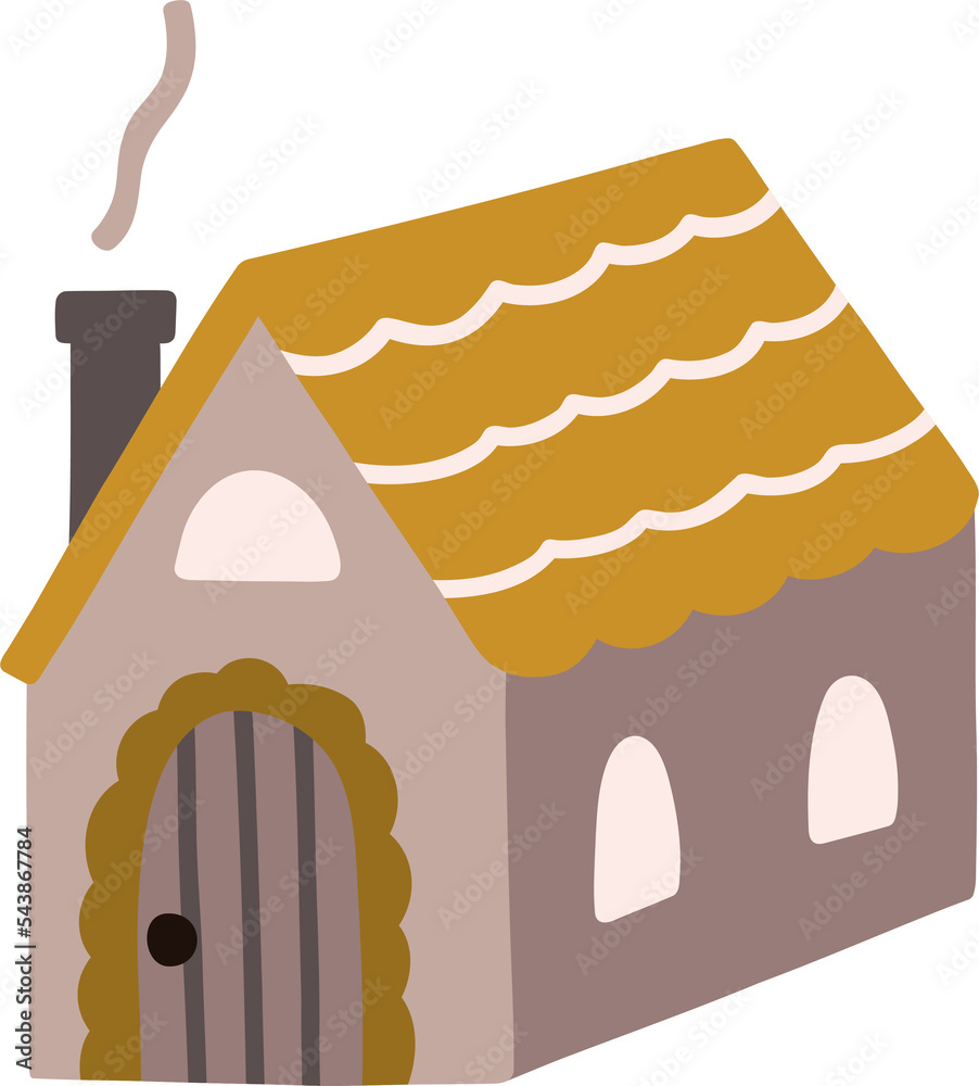 Tiny house clipart illustration. Cartoon style ilustração do Stock ...