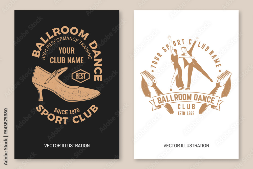 Ballroom dance sport club flyer, brochure, banner, poster. Concept for ...