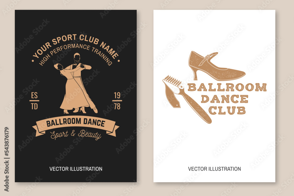 Ballroom dance sport club flyer, brochure, banner, poster. Concept for ...
