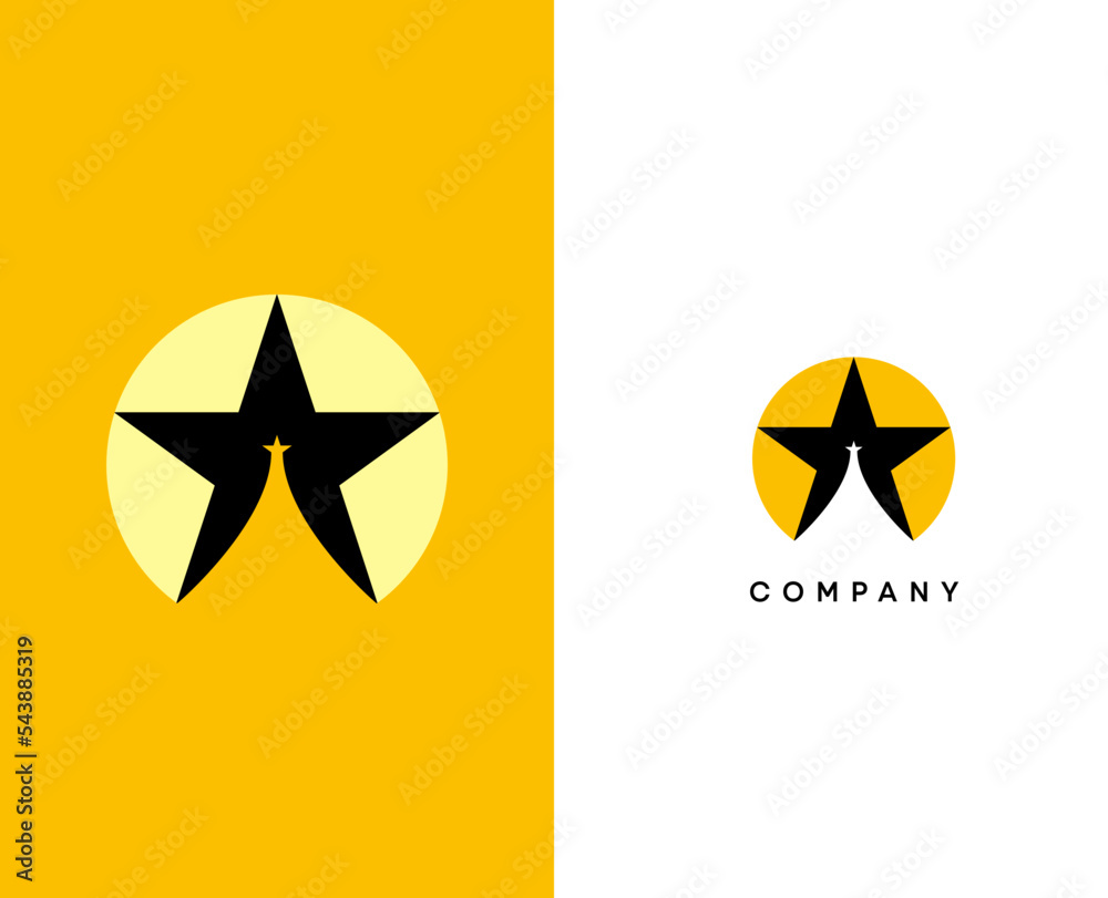 Vecteur Stock Star Logo. Rising star icon. Line Style Can be used for ...